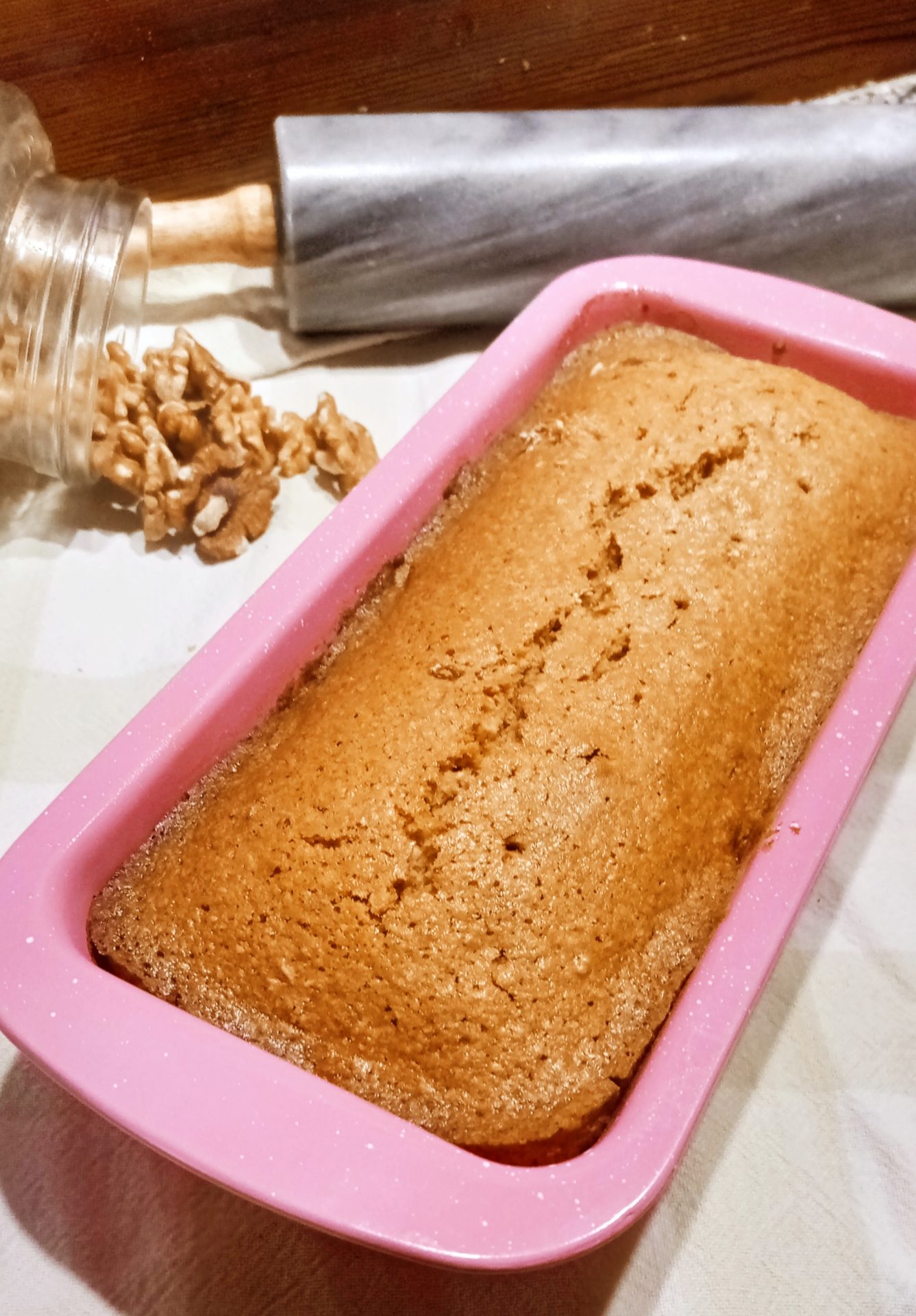 Budín de coco y nuez